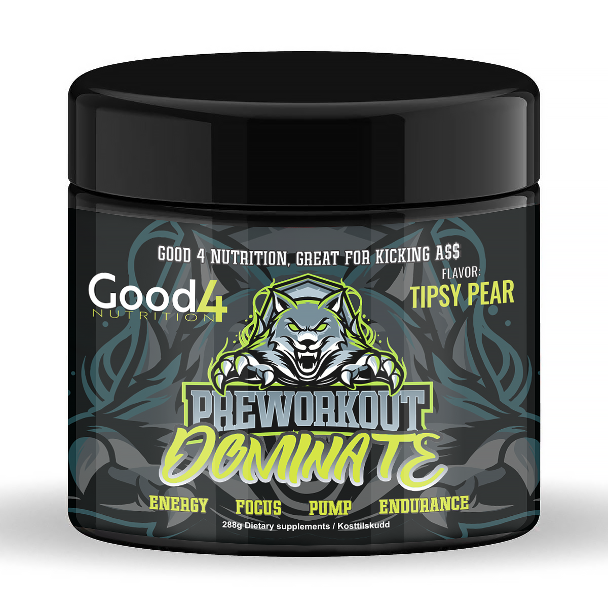 Dominate PreWorkout 288g - PWO fra Good4Nutrition | Gode fraktbetingelser
